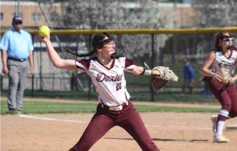 Dexter's Audrey Gauthier Pitches Her Way to 500 Career Strikeouts - The Sun Times News