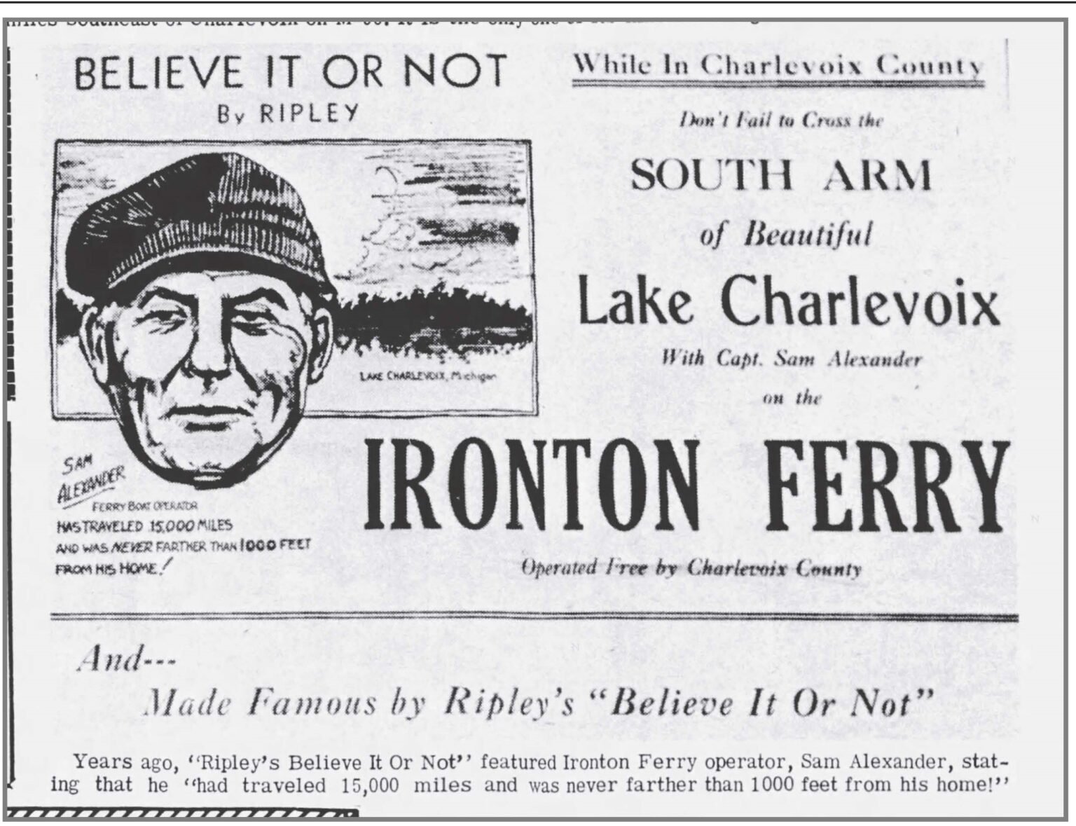 The Ironton Ferry: A Historic Shortcut Across Lake Charlevoix - The Sun ...