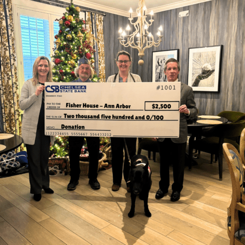 Chelsea State Bank Donates to Fisher House – Ann Arbor in Recognition ...