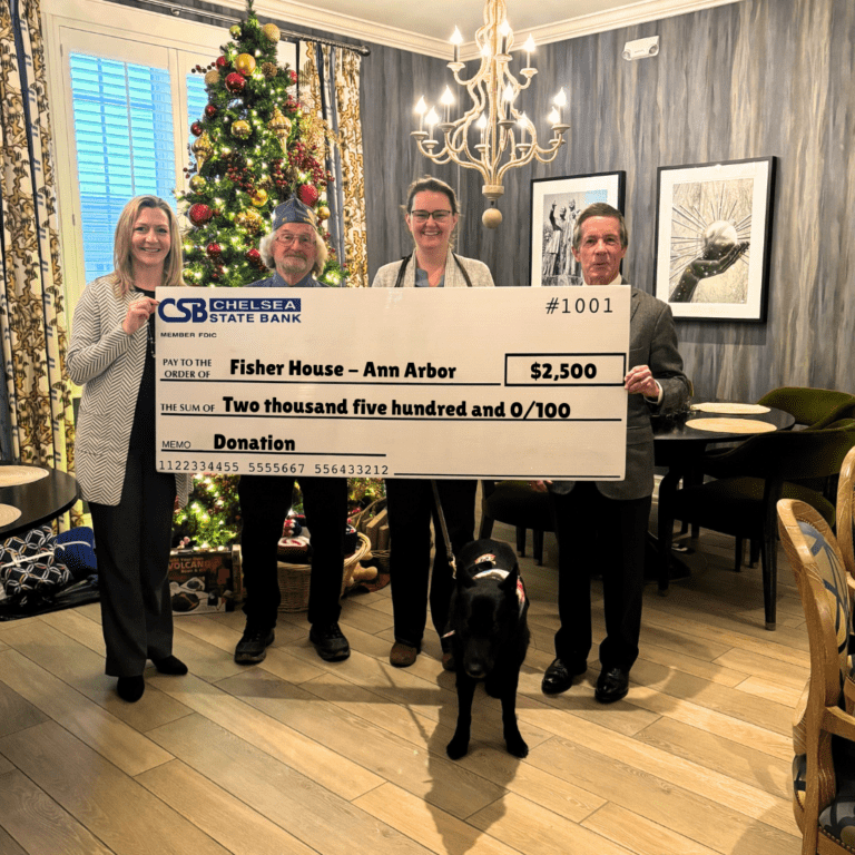 Chelsea State Bank Donates to Fisher House – Ann Arbor in Recognition ...