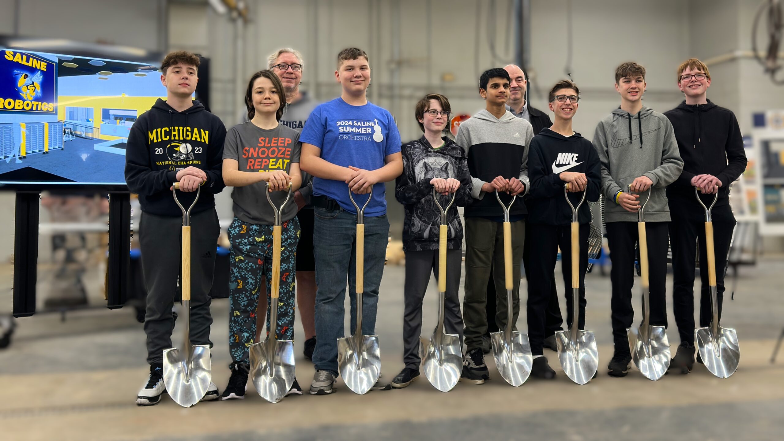 3 Saline Middle Schoolers photo by Sue Kelch - The Sun Times News