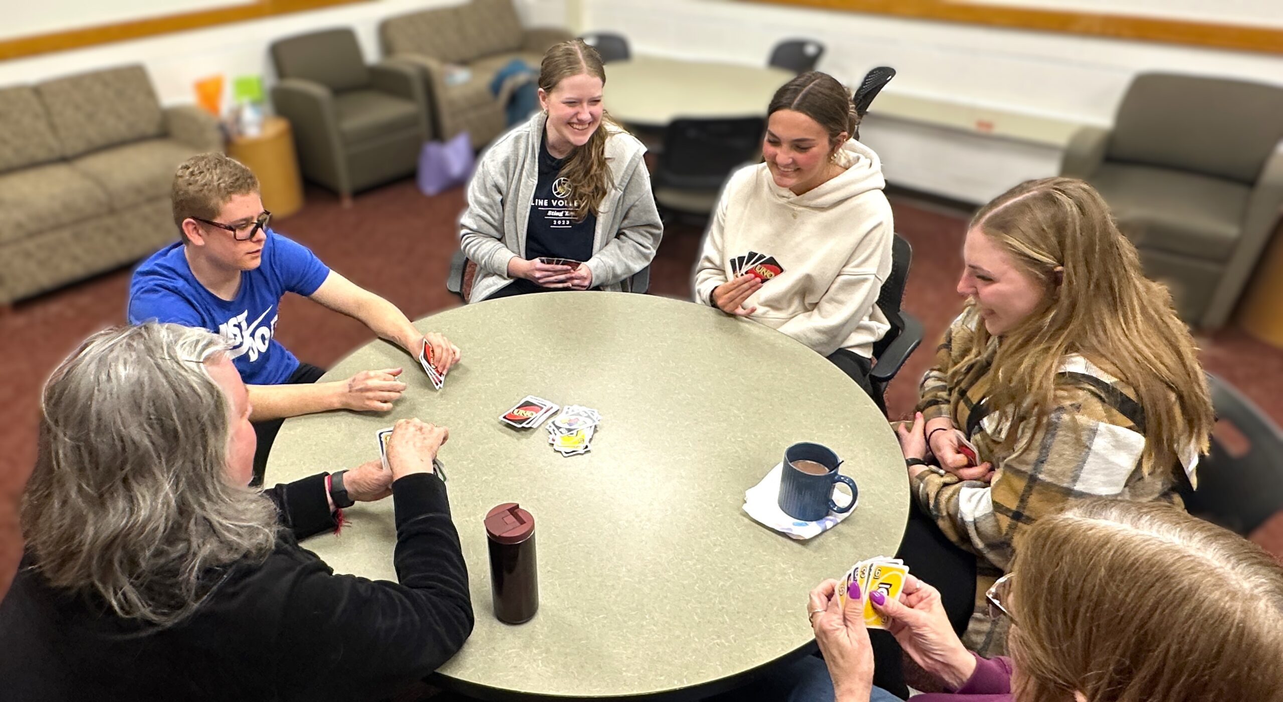 1 High 5 Playing Cards at Sr Center photo by Sue Kelch - The Sun Times News