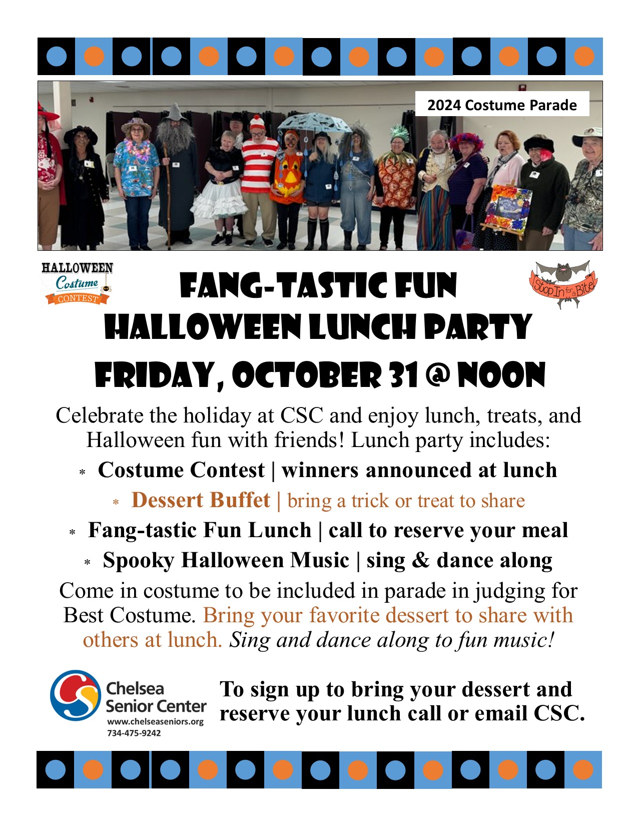 Chelsea Senior Center Fang-tastic Fun Halloween Lunch Party - The Sun ...